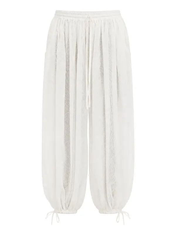 CURATORIA Ambar Linen Gauze Pants - Ivory