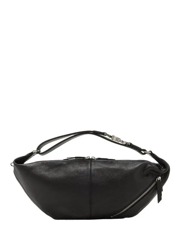 LEMAIRE Mini Quiver Leather Clip Bag - Brown