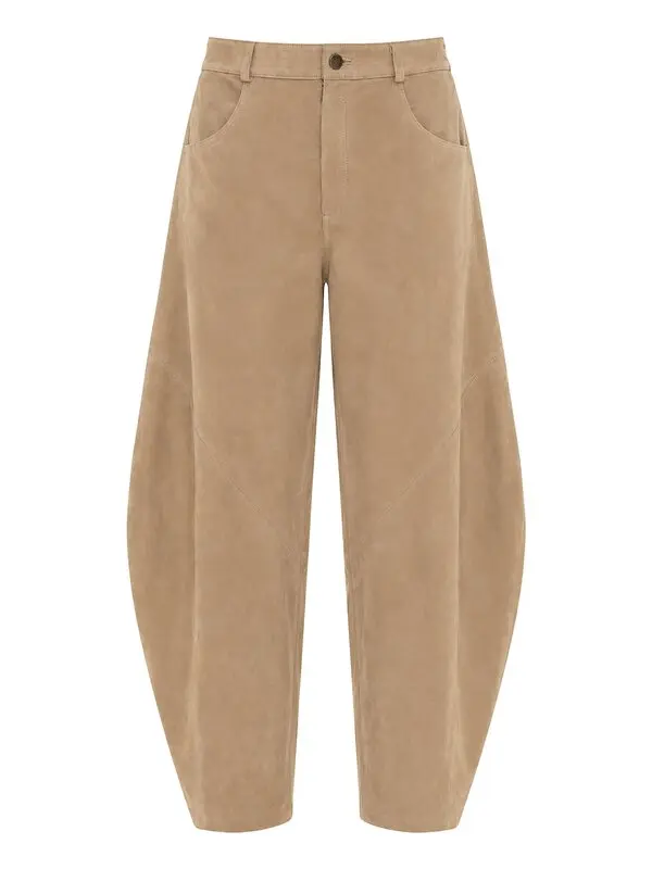 CURATORIA Montura Suede Pants - Tan