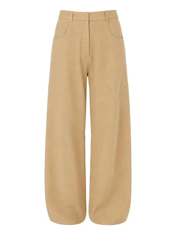 CURATORIA Duna Linen Pants - Tan
