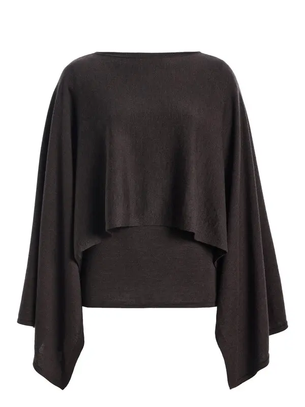 DL1961 Merino Wool Cape Sweater - Brown