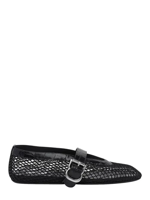 Alaïa Mesh Flat Ballets - Black