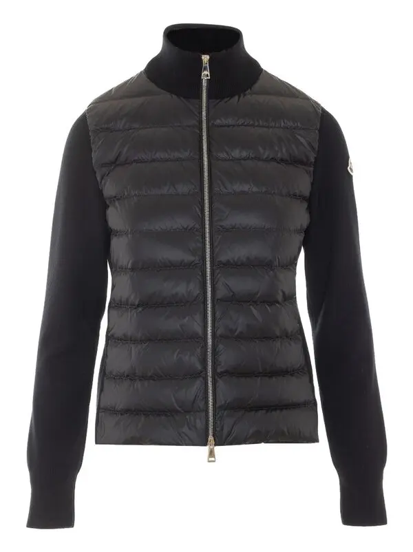 Moncler Logo Padded Cardigan - Black