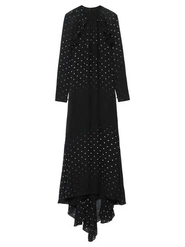 ALLSAINTS Clarisse Polka-dot Silk Maxi Dress - Black