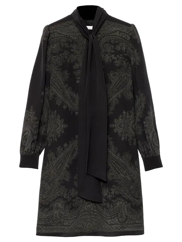 ALLSAINTS Jamie Printed Silk Dress - Black