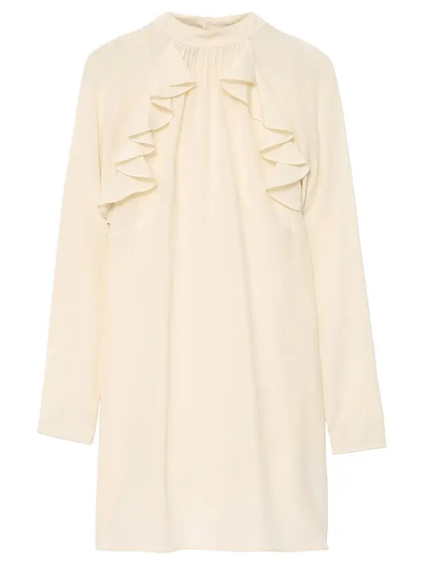 ALLSAINTS Clarisse Polka-dot Silk Mini Dress - White