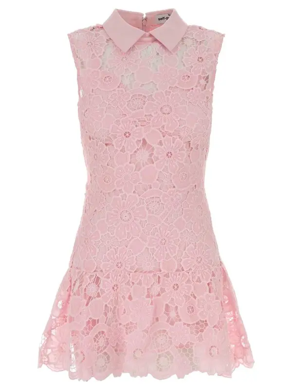 SELF-PORTRAIT Lace Mini Dress - Pink