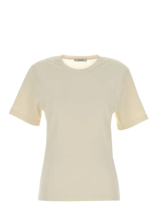 LEMAIRE Cream Cotton T-shirt - Yellow