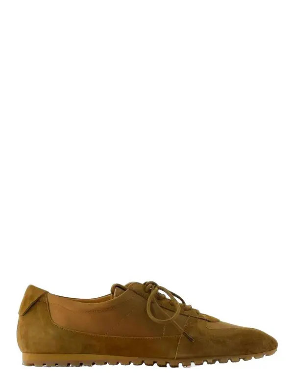 AeydĒ Uma Paneled Suede Sneakers - Brown