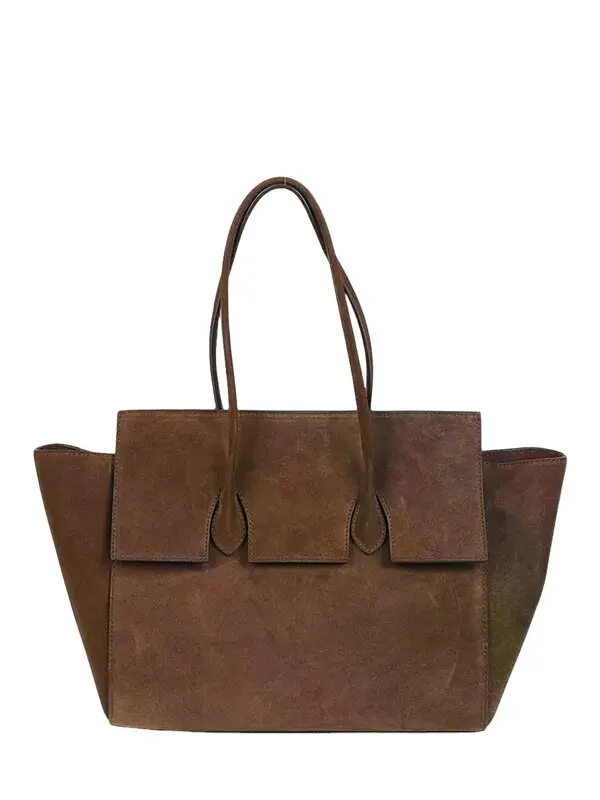 ROUNN Felice Flap 31 Leather Tote Bag - Brown
