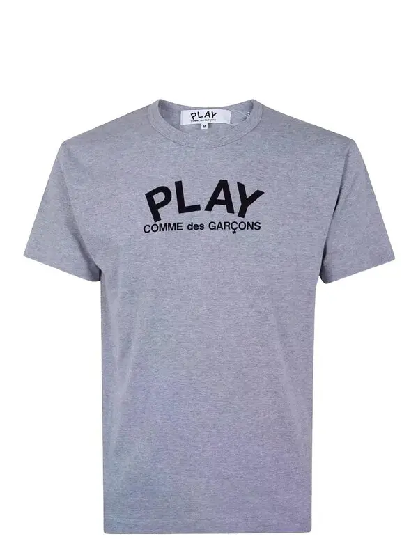 Play Comme Des Garcon Logo-print Heart T-shirt - Grey