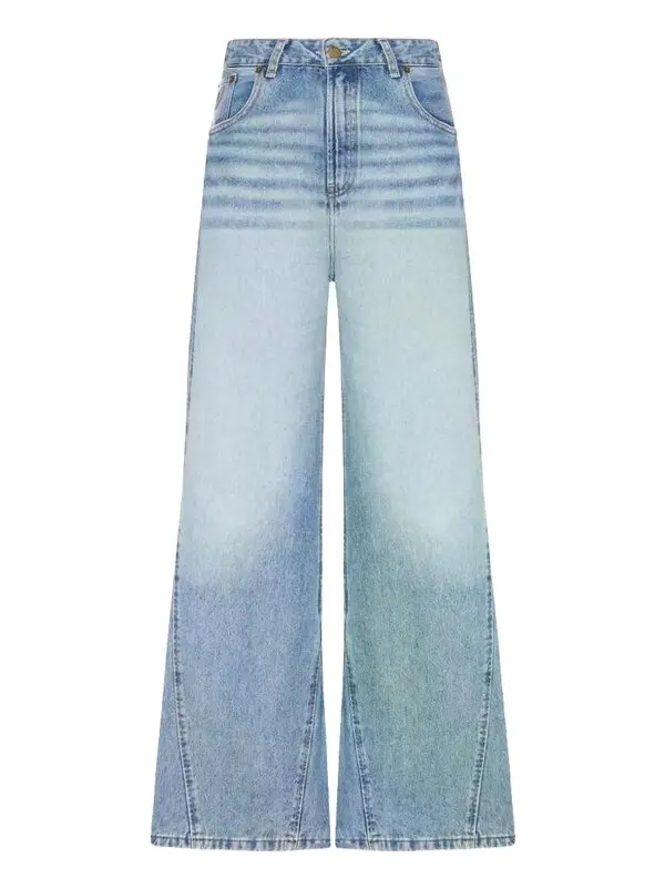 LOIS Faded Slit-detail Jeans - Blue
