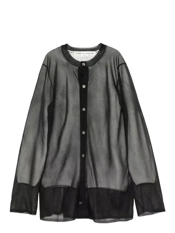 Comme Des Garçons Sheer Layered Cardigan - Black
