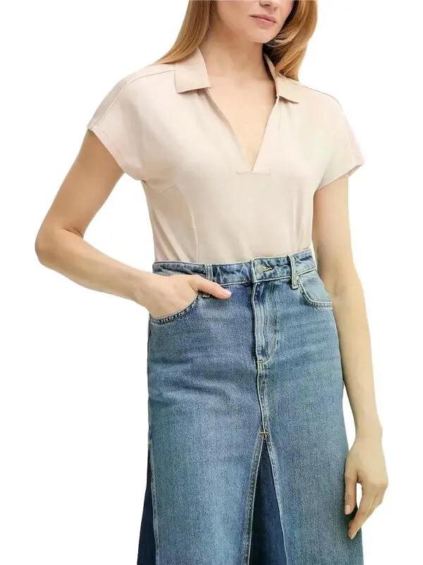 Liu Jo V-neck Short-sleeve Top - Neutrals