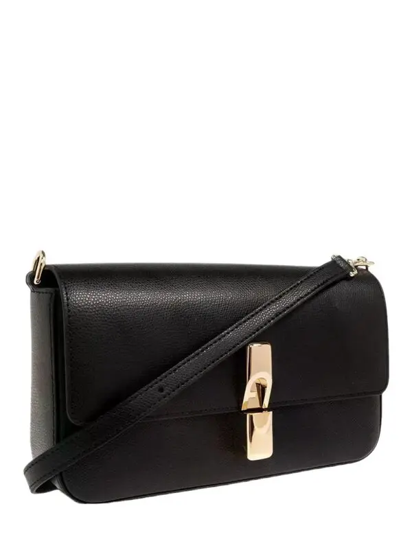 Furla S Iride Grained-leather Crossbody Bag - Black