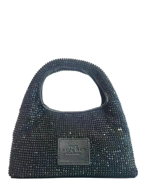 Marc Jacobs The Sack Bag Rhinestone-embellished Shoulder Bag - Black