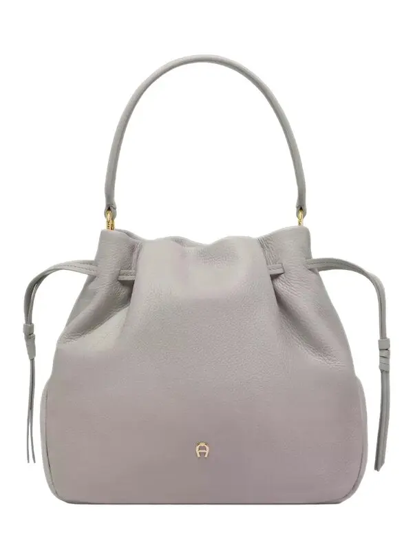 AIGNER Medium Paola Leather Shoulder Bag - Neutrals