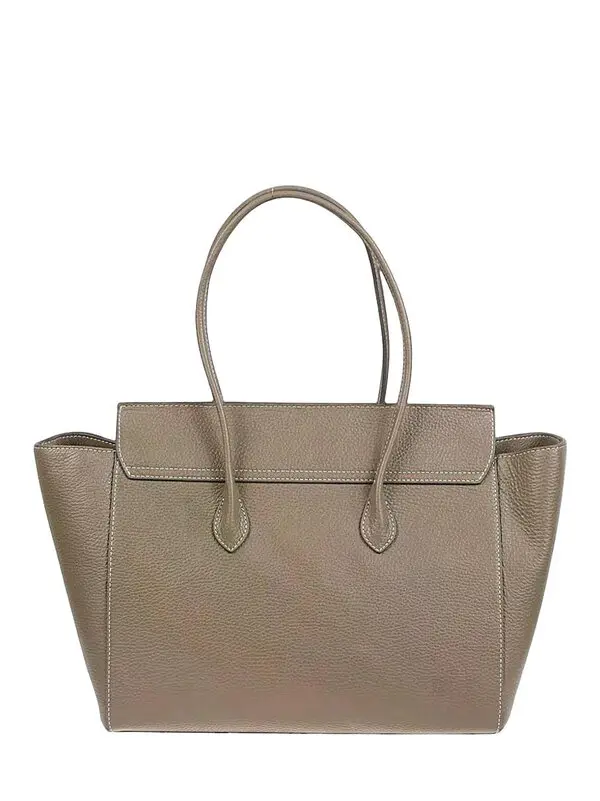 ROUNN Felice Grained-leather Tote Bag - Neutrals