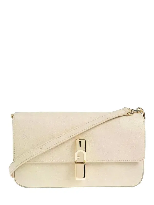 Furla Iride Grained Leather Crossbody Bag - Neutrals