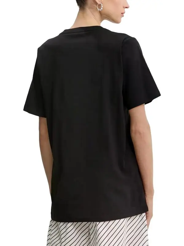 Liu Jo Logo-embroidered T-shirt - Black