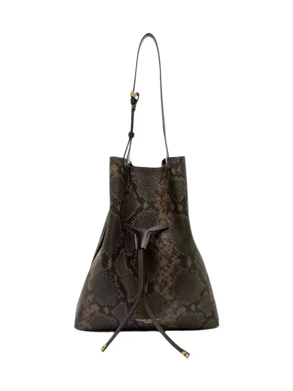 GIANNI CHIARINI Sienna Snake-effect Shoulder Bag - Brown