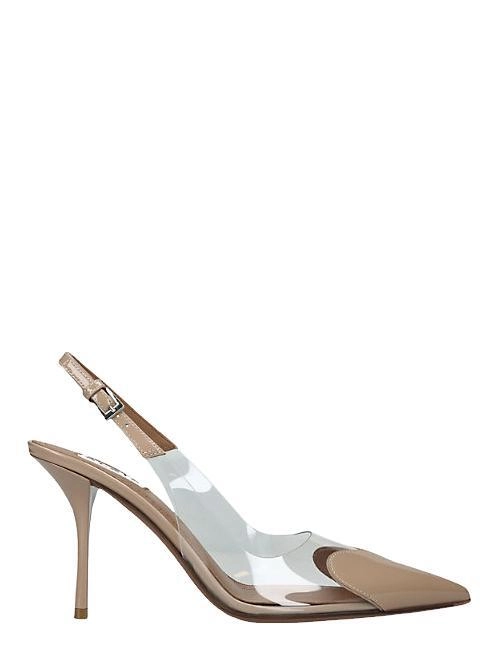 AZZEDINE ALAIA Coeur 90 Patent-leather Heeled Slingbacks - Blush