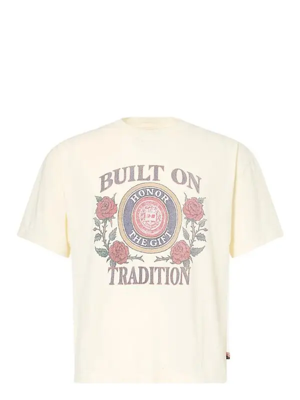 HONOR THE GIFT Tradition Rose Graphic Cotton T-shirt - Bone