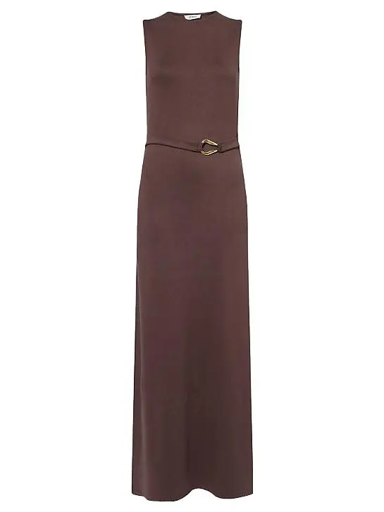 4TH & RECKLESS Arden Sleeveless Stretch-jersey Maxi Dress - Chocolate