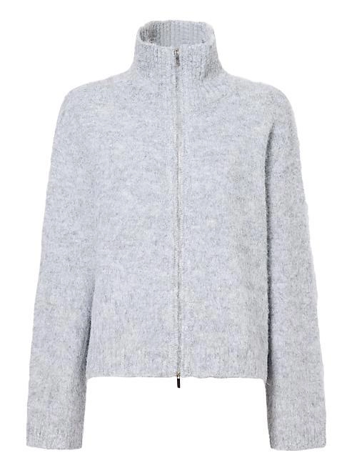 4TH & RECKLESS Clairee Zipped Knitted Cardigan - Grey