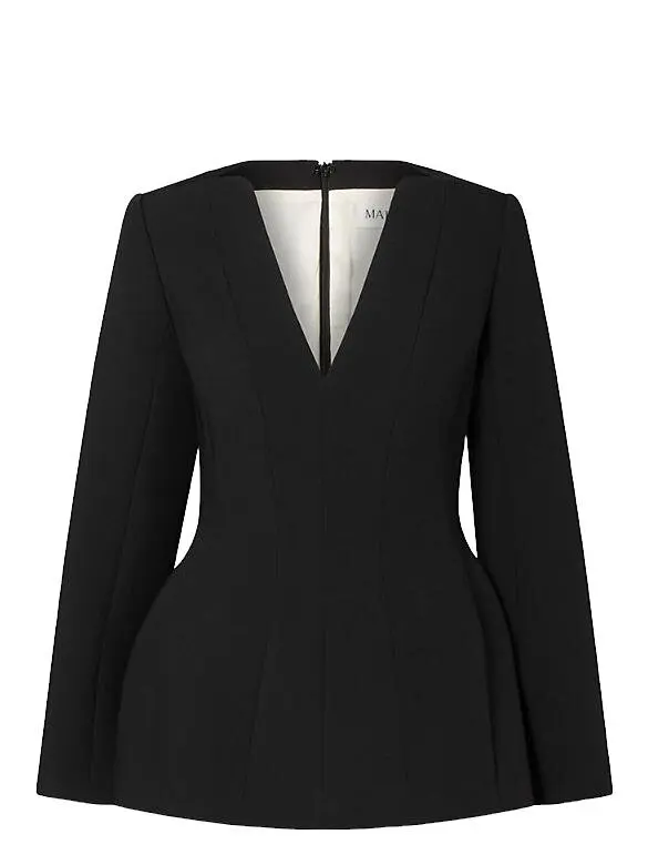 MALINA Ninni Sculpted Woven Top - Black
