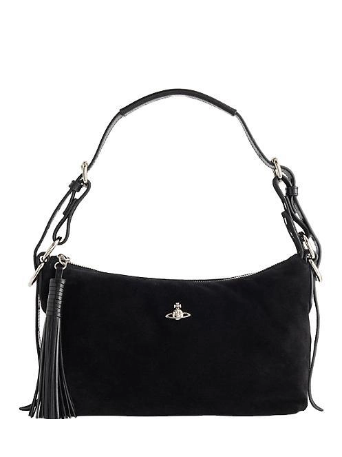 VIVIENNE WESTWOOD Emma Suede Shoulder Bag - Black