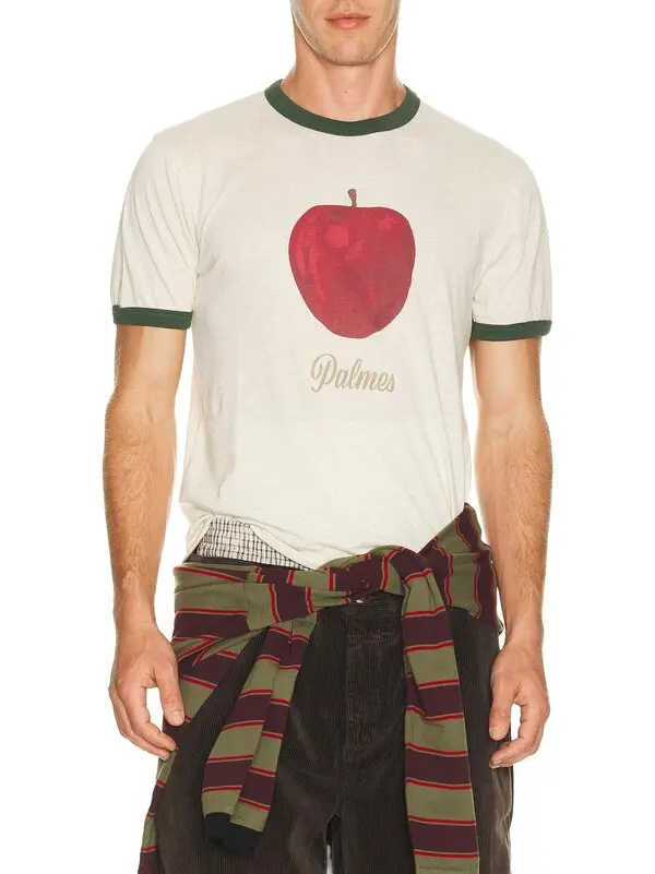 PALMES Apple Ringer Tee Shirt - Broken White