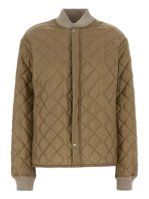MAISON MARGIELA Beige Nylon Bomber Jacket - Brown