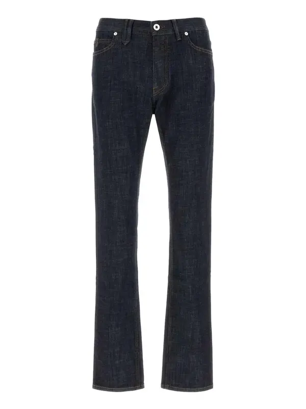Brioni Dark Stretch Denim Jeans - Blue