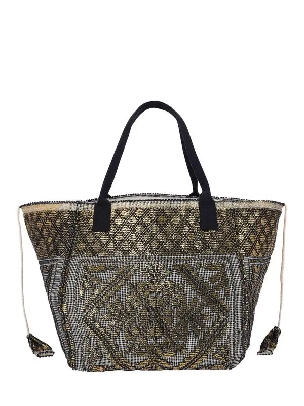 LEDAF Woven Tote Bag - Black
