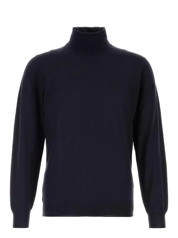 Fedeli Midnight Virgin Wool Sweater - Blue
