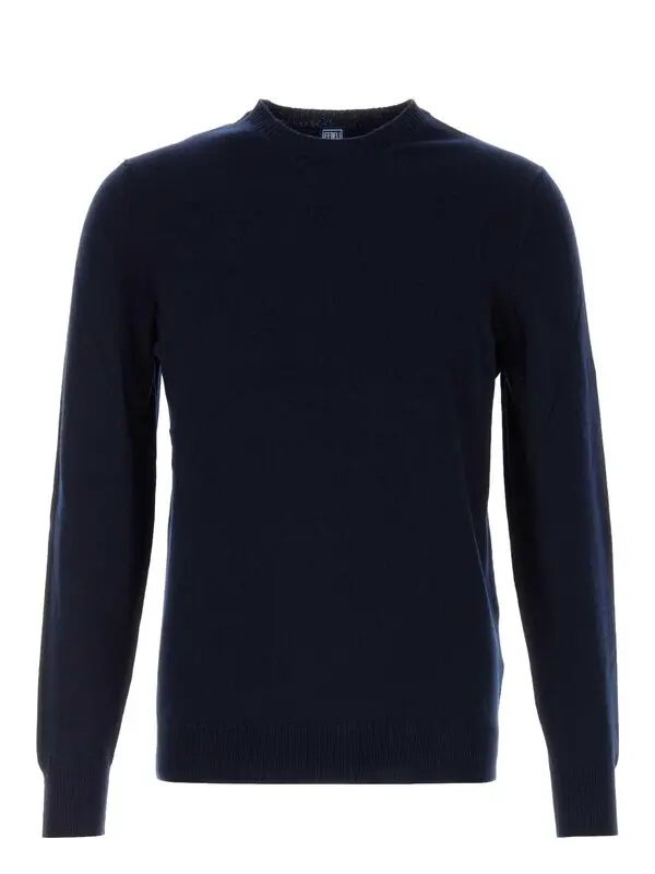 Fedeli Midnight Blue Cashmere Sweater For - Black