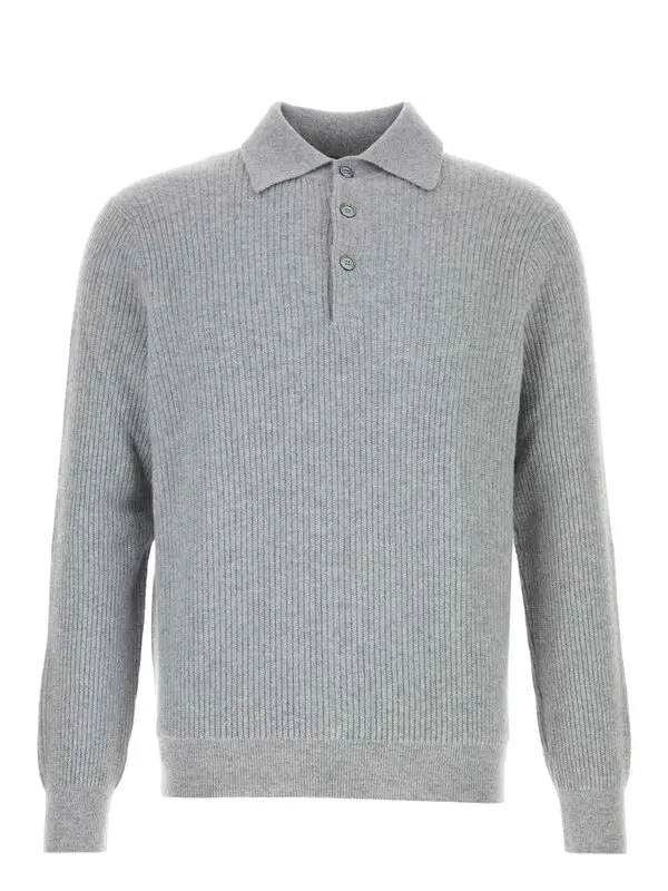 Fedeli Wool-cashmere Polo Shirt - Grey