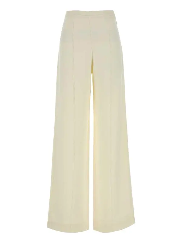 TALLER MARMO Ivory Crepe Wide-leg Marlene Pants - White
