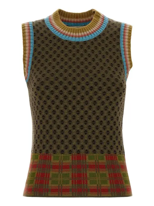 Dries Van Noten Embroidered Wool-blend Vest For - Printed
