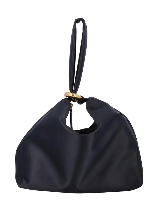 BY MALENE BIRGER Hobo Tote Bag With Ring Handle - Nero