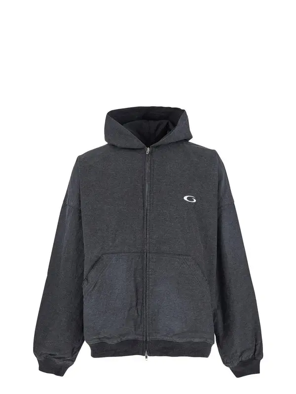 Balenciaga Tromphe L'oeil Cotton Sweatshirt - Grey