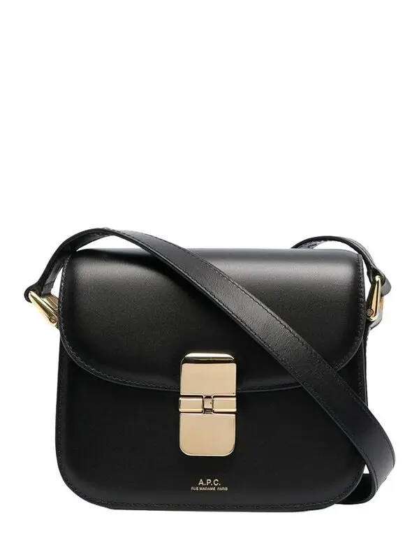 A.p.c. Mini Sac Grace Handbag With Adjustable Strap - Black