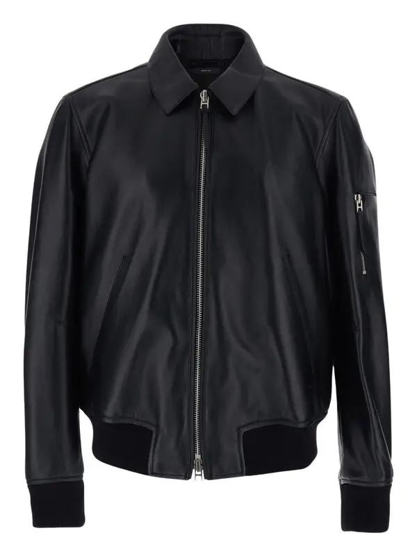 TOM FORD Soft Nappa Plonge Collar Blouson - Black