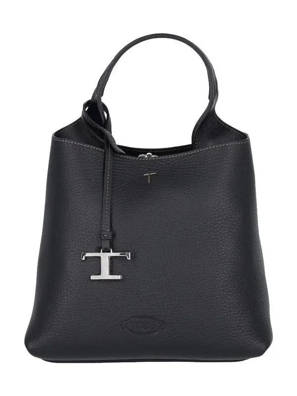 TOD'S Calf Leather Crossbody Bag For - Black
