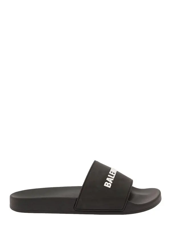 Balenciaga Chunky Track Logo Sandals For - Black