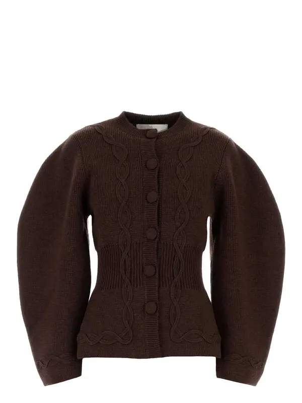 DESTREE STUDIO AX Adrian Wool Cardigan - Brown