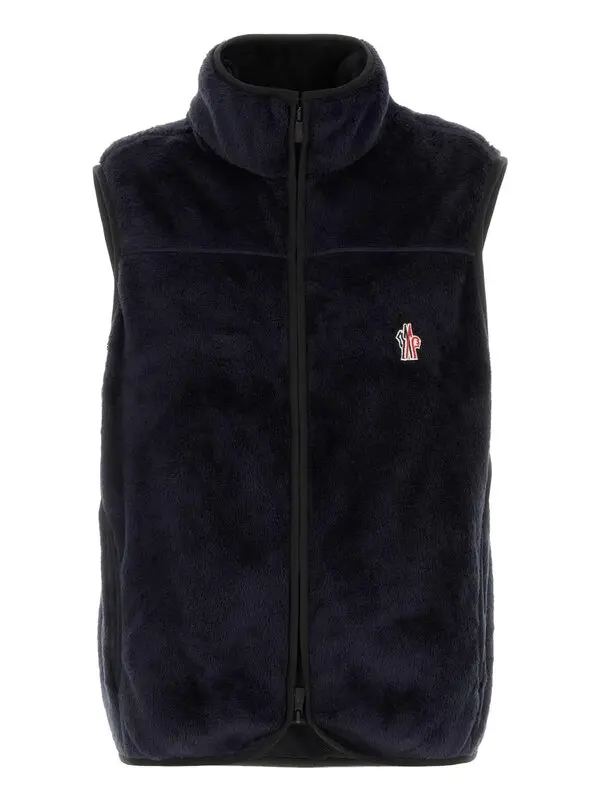 Moncler Midnight Pile Sleeveless Jacket - Blue