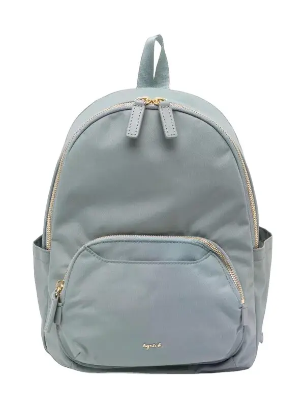 AGNES B. Logo-plaque Backpack - Blue