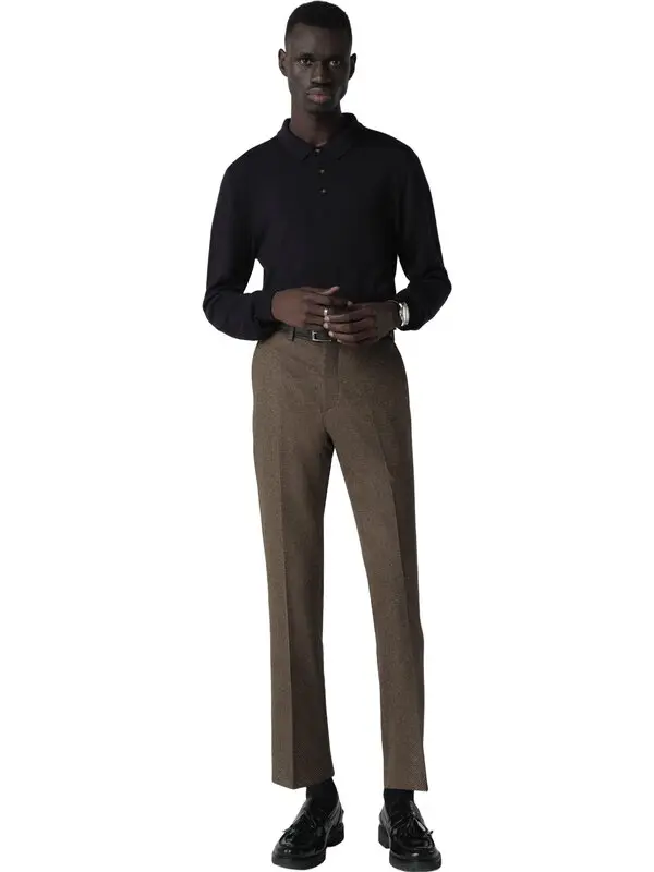 INDOCHINO Johnstone Dobby Dark Pants - Brown